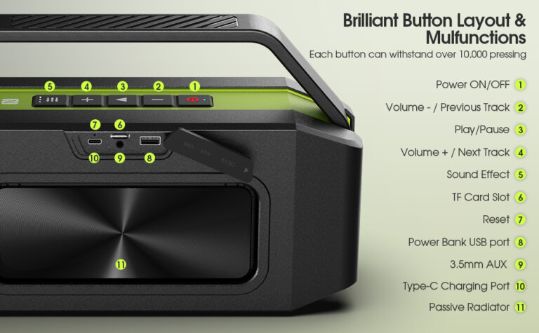 W-KING D9-1 60W Bluetoothスピーカーの口コミ・評判、レビュー