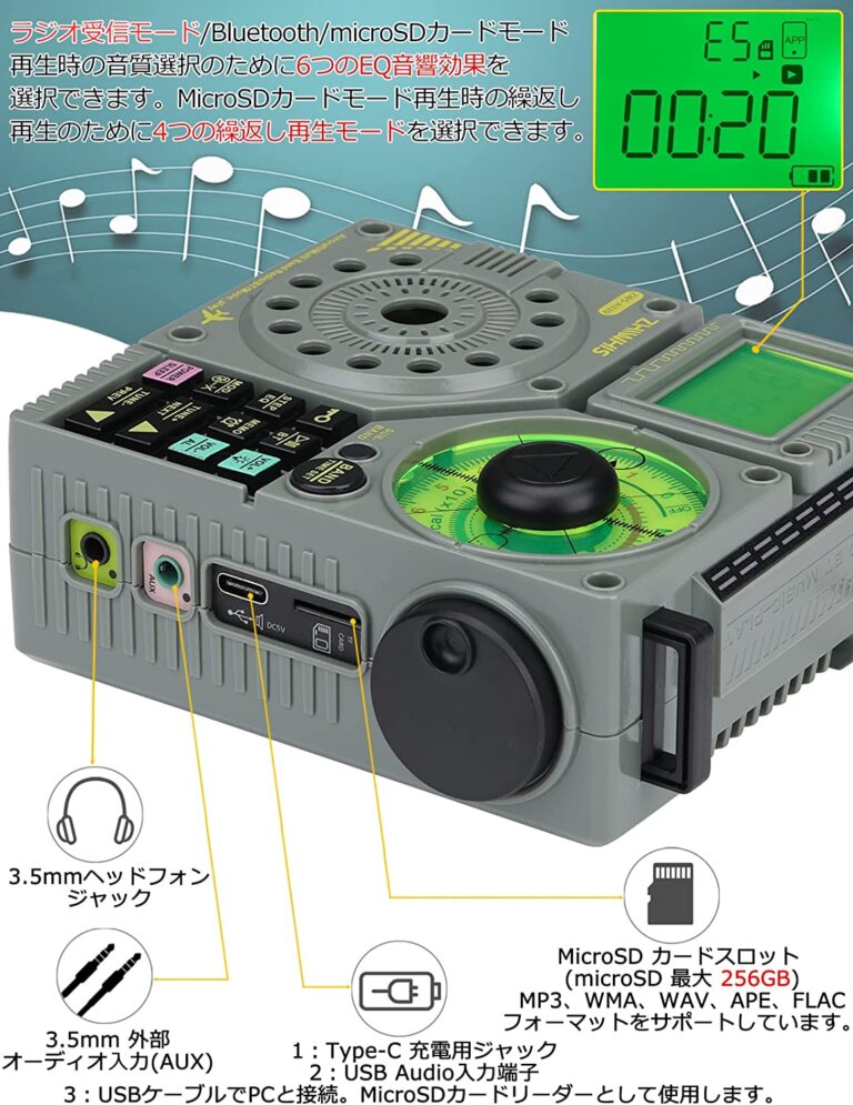 ZHIWHIS ZWS-A320 ポータブルラジオの口コミ・評判、レビュー